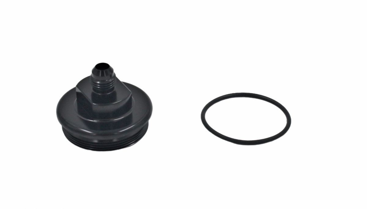 Fuel Filter Inlet Cap -6AN Black FUELAB | Advanced Fuel Dynamics
