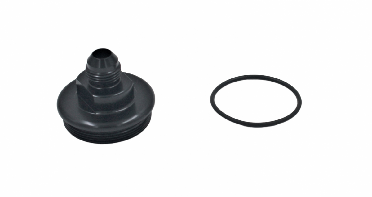 Fuel Filter Inlet Cap -8AN Black FUELAB | Advanced Fuel Dynamics