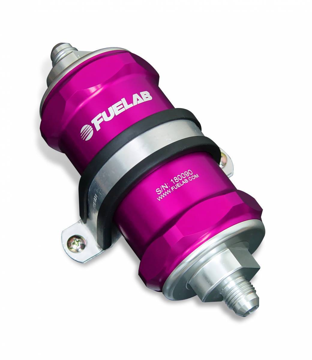 In-Line Fuel Filter Standard Length -6AN Inlet/Outlet 100 Micron Stain ...